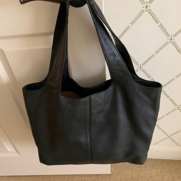 Halston Heritage | Bags | Halston Black Leather Shoulder Bag | Poshmark